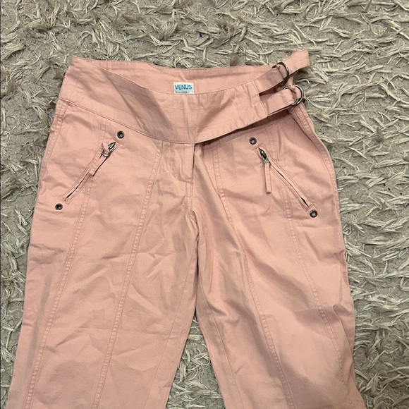 VENUS | Pants & Jumpsuits | Vintage Venus Blush Pink Belted Cargo Pants ...
